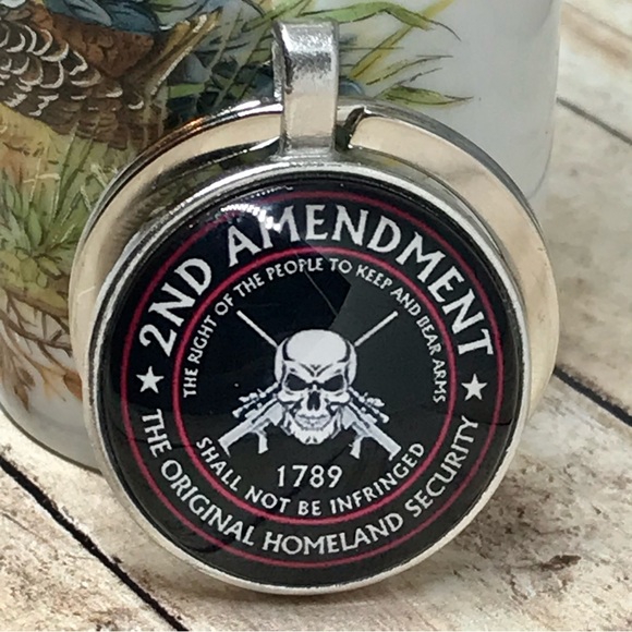 Accessories | 2nd Second Amendment Constitutional Skull Quote Keychain ...